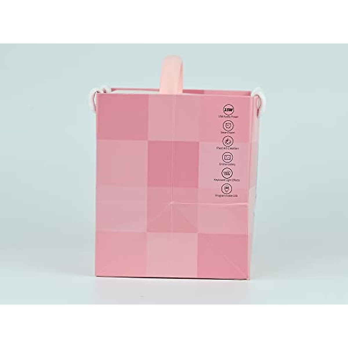 Divoom Ditoo Retro Pixel Art Game Bluetooth Speaker with 16X16 LED App Controlled Front Screen (Pink)