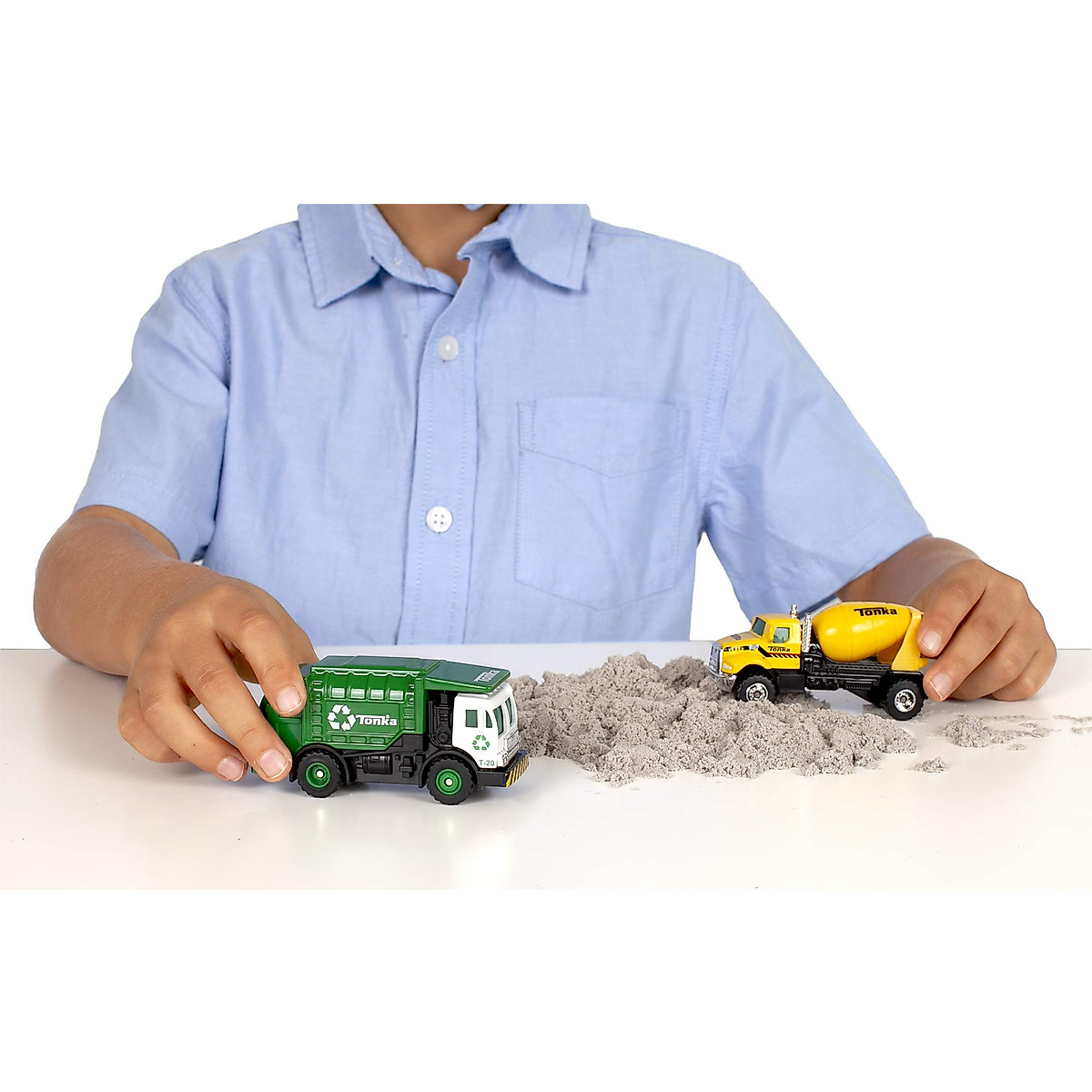 Tonka - Metal Movers Combo Pack - Garbage Truck & Cement Mixer (Grey Compound)