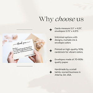 Personalized Stationary for Couples, Paper And Envelopes Gift Set, Customized Thank you Notes With Heart