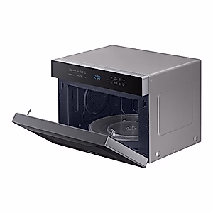 SAMSUNG 1.2 Cu Ft PowerGrill Duo Countertop Microwave Oven w/ Power Convection, Ceramic Enamel Interior, Built-In Capability, 900 Watt, MC12J8035CT/AA, Fingerprint Resistant Stainless Steel, Black