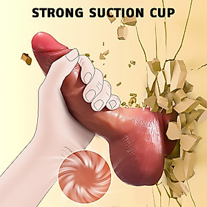 Realistic Squirting Dildo for Women - 8.3'' Soft Silicone Ejaculating Dildos with Strong Suction Cup for Hands Free Play, G-Spot Anal Prostate Adult Sex Toys for Women Men Couple Pleasure