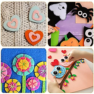 Felt Sheets for Crafts 9PCS 11.8 * 7.9in Wool Stiff Felt Sheets Soft Fabric Skin Felt DIY Patchwork Rug Arts and Crafts Fabric Pieces (Black+White+Gray)