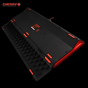 1STPLAYER Steampunk Mechanical Gaming Keyboard, Cherry MX Red Switches, Backlit Red LED, 104 Keys Full Size