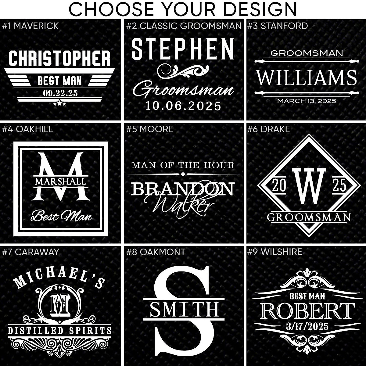 Classic Groomsman Custom Whiskey Glass (Personalized Product)