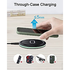 15W Wireless Charger Kits, Phone Charging Pad, iPhone Cordless Charging Station with Wall Plug for iPhone 14 13 Pro Max 12 11 Se X Xr Xs 8 Plus, Samsung Galaxy S23 S22 Ultra S21 S20 Android Cargador