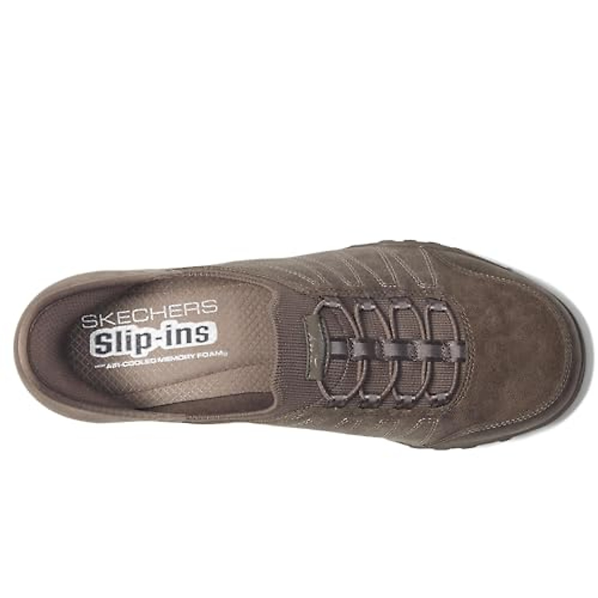 SKECHERS Women's Breathe Easy-Home Body Sneaker, Dark Taupe, 12