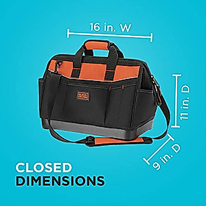 BLACK+DECKER Tool Bag, 16-inch (BDST500002APB)