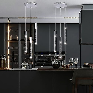 Modern Mini Pendant Lights Dining Room Chandelier 3 Lights Set Pendant Lighting for Kitchen Island Light Fixture Small Chandelier Pendants Bedroom Light Chrome