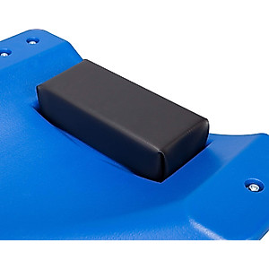 TCE ATR6300U Torin Rolling Creeper Garage/Shop Seat: Padded Mechanic Stool with Tool Tray Storage, Blue