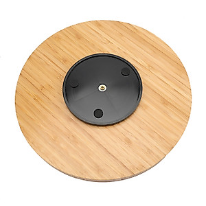 Fasmov 12 Inches Diameter Bamboo Lazy Susan Turntable, Spin Thicken Round Wood Tray Rotating Spice Rack for Kitchen Pantry Countertop Table