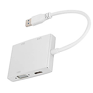 Cuifati 4 in 1 USB3.0 Adapter, for Projector HDTV, HD‑TVs Connection, for Business presentations, conferences or Training Courses