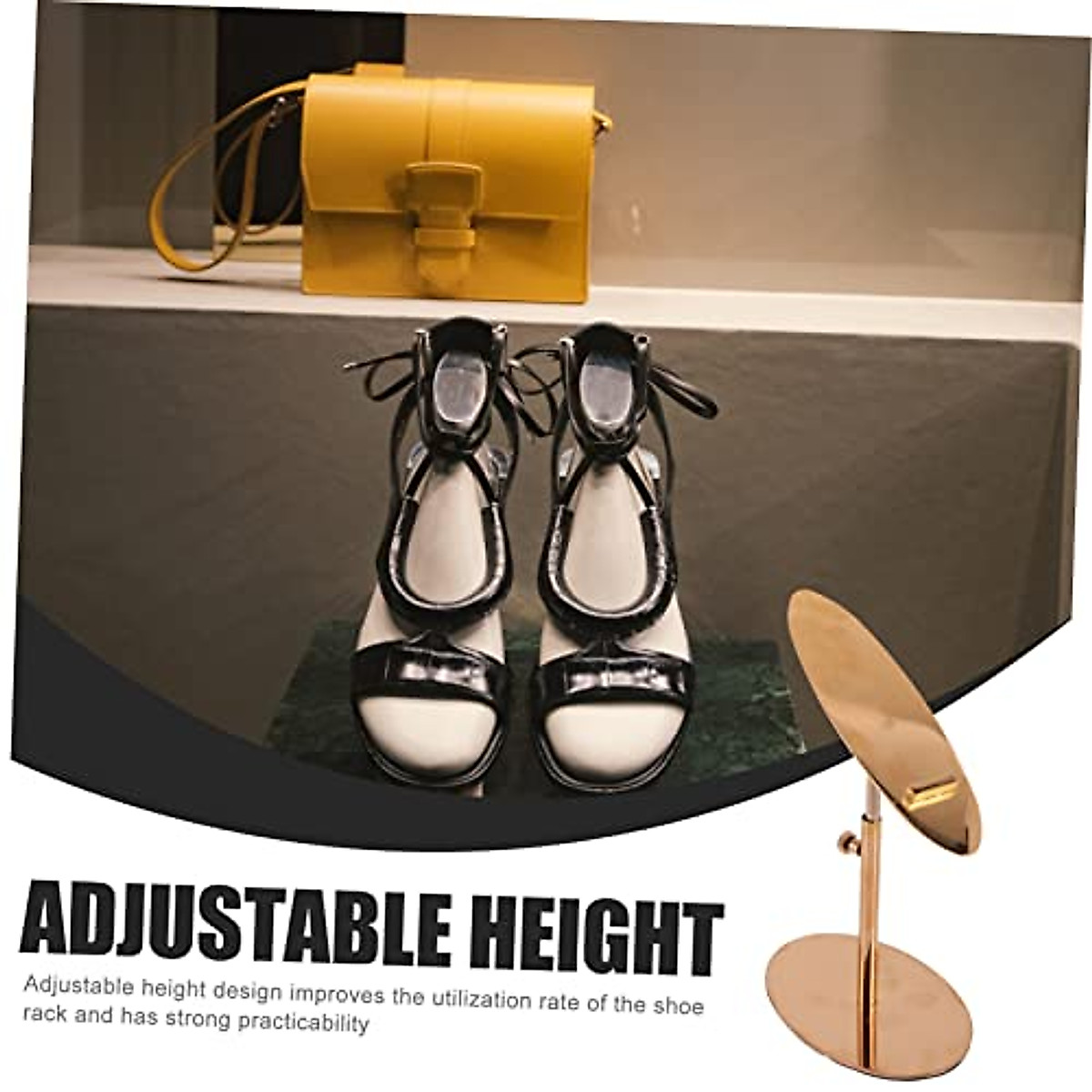 Holibanna Portable Shoe Rack Metal Shoe Rack Sneaker Holder Portable Shelves Shoe Display Cases High Heels Display Stand Shelf Display Stands Shoebox Shopping Display Rack Sports Shoes