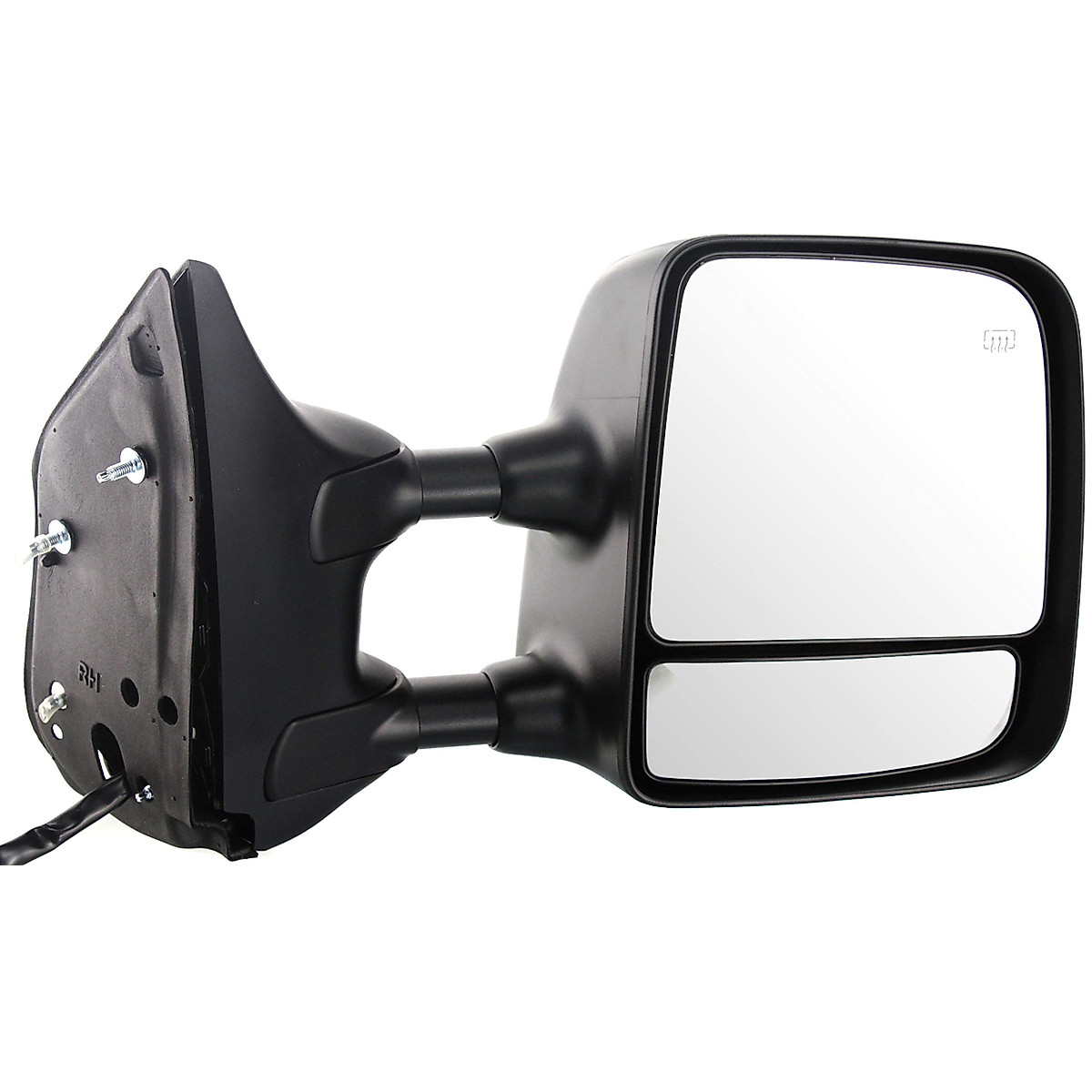 Kool Vue Passenger Side Power Heated Towing Mirror for Nissan Titan 2004-2015 With Memory Chrome With Towing Package