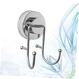 PRETYZOOM Suction Hooks for Shower Suction Cups Hangers Seamless Super Strong Double Hooks Desk Bookshelf Suction Cup Towel Hook Stainless Steel s Hooks Bow Hardware Sucker
