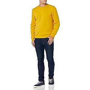 Amazon Essentials Men's Fleece Crewneck Sweatshirt (Available in Big & Tall), Gold, Small