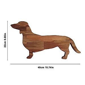 Didiseaon Wooden Serving Tray Cute Dachshund Dog Shaped Charcuterie Boards Cheese Cake Bread Snack Serving Plate Appetizer Platter for Meat Vegetables Fruit Cheese