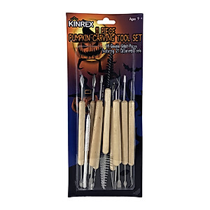 Halloween Pumpkin Carving Tool Kit – Heavy Duty Knife Sets Jack-O-Lantern Halloween Sculpting, Decorating Carve for Kids & Adults, 11 Double Sided Pieces with 21 Tools