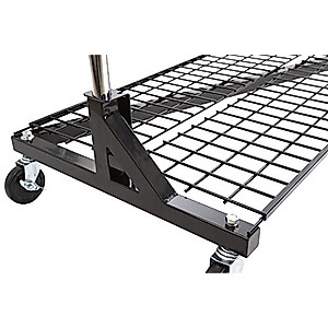 Only Garment Racks OG-RZK8SLFB Z Rack Base Shelf - Heavy Duty Two Piece Design Base Shelf for Z Racks - Black