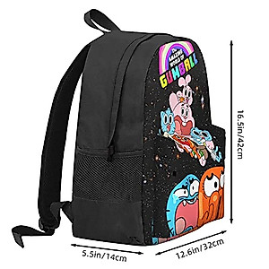Anime Backpack Unisex Double Shoulder Bag Adjustable Shoulder Stra Large Capacity Laptop Bagpack