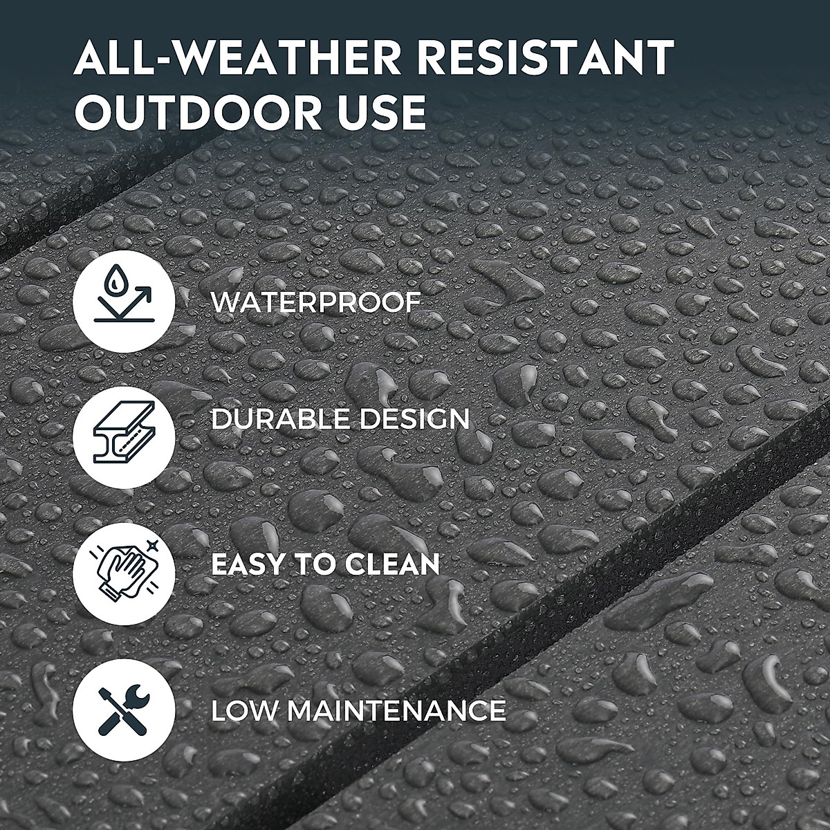 Costaelm All-Weather Bar Stools Set of 2, 24" Height Outdoor Bar Stools, Adirondack Poly Patio Bar Stool for Patio, Deck, Kitchen Counter and Garden, Gray