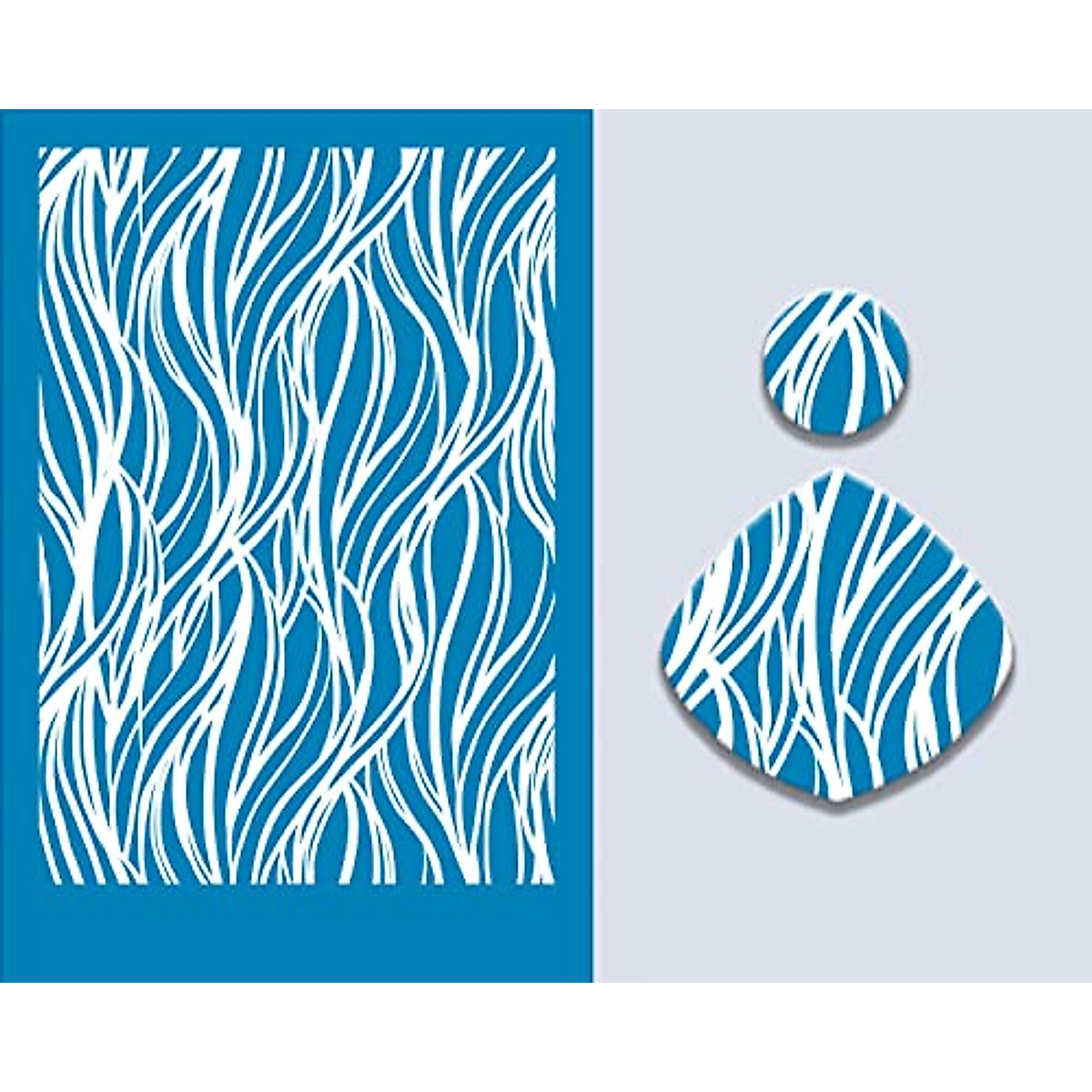 Various Stripe Pattern Silk Screen Printing for Polymer Clay Earrings- Reusable Silkscreen Stencil for Polymer Clay - Polymer Clay Silk Screen Tool- Jewelry Earring Silk Screen (BCW095)