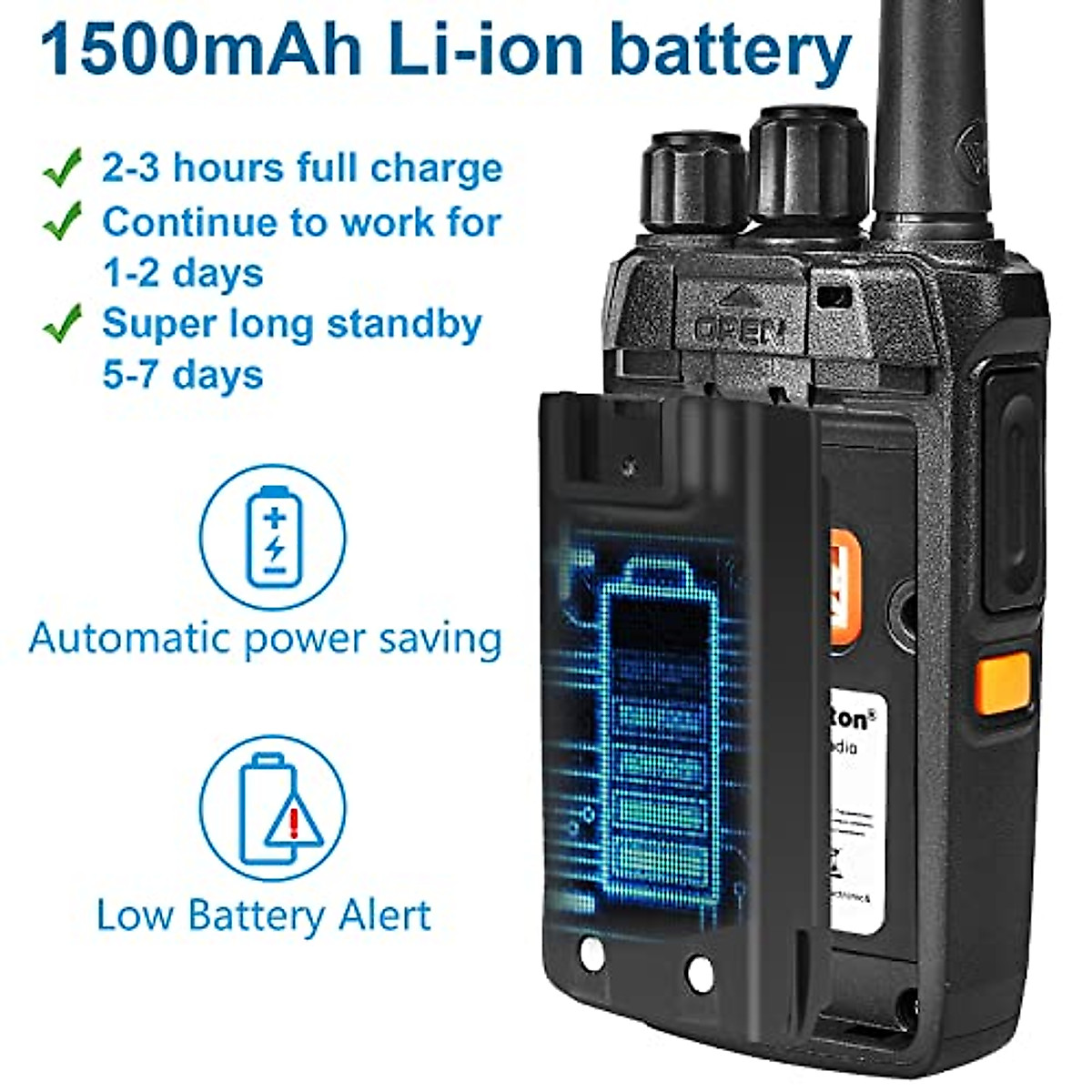 Wanneton F1 GMRS walkie talkies for Adults Long Range,One-Key decoding Copy Frequency, Compatible with Most Portable Handle Two Way radios,16 CH, 205 Privacy Codes, VOX, Scan, programmable(2 Pack)