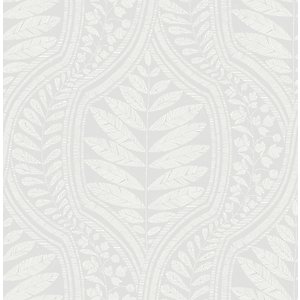 Scott Living Grey Foliate Peel & Stick Wallpaper