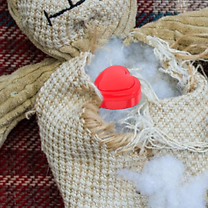 Yardwe Heart Shaped Heartbeat Replacement Soother Heartbeat Simulator, Red Puppy Heartbeat for Cat Kitten Dog Relief Sleeps Aid Calming Plush Toys