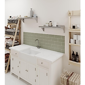 AmGood 24" Long X 8" Deep Stainless Steel Wall Shelf | NSF Certified | Appliance & Equipment Metal Shelving | Kitchen, Restaurant, Garage, Laundry, Utility Room