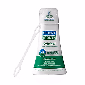 SmartMouth Original Activated Mouthwash & Tongue Cleaner, Bad Breath Support, Mint