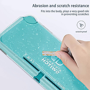 DLseego Protective Case for Nintendo Switch Lite, Glitter Bling Soft TPU Cover with Shock-Absorption and Anti-Scratch Design Protective Case - Crystal Glitter