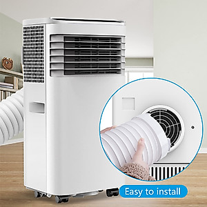 5.9 Inch Portable Air Conditioner Exhaust Hose Coupler -Mobile AC Unit Tube Connector -AC Hose Extension Connector Air Conditioning Accessories for AC Exhaust Hose Coupler Extension (Round)