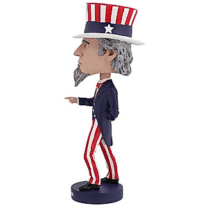 Royal Bobbles Uncle Sam Bobblehead, Premium Polyresin Lifelike Figure, Unique Serial Number, Exquisite Detail