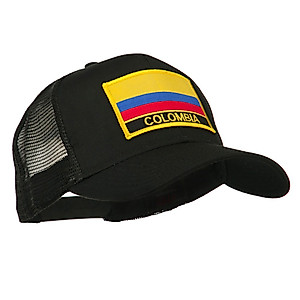 e4Hats.com South America Flag Letter Patched Mesh Cap - Colombia OSFM