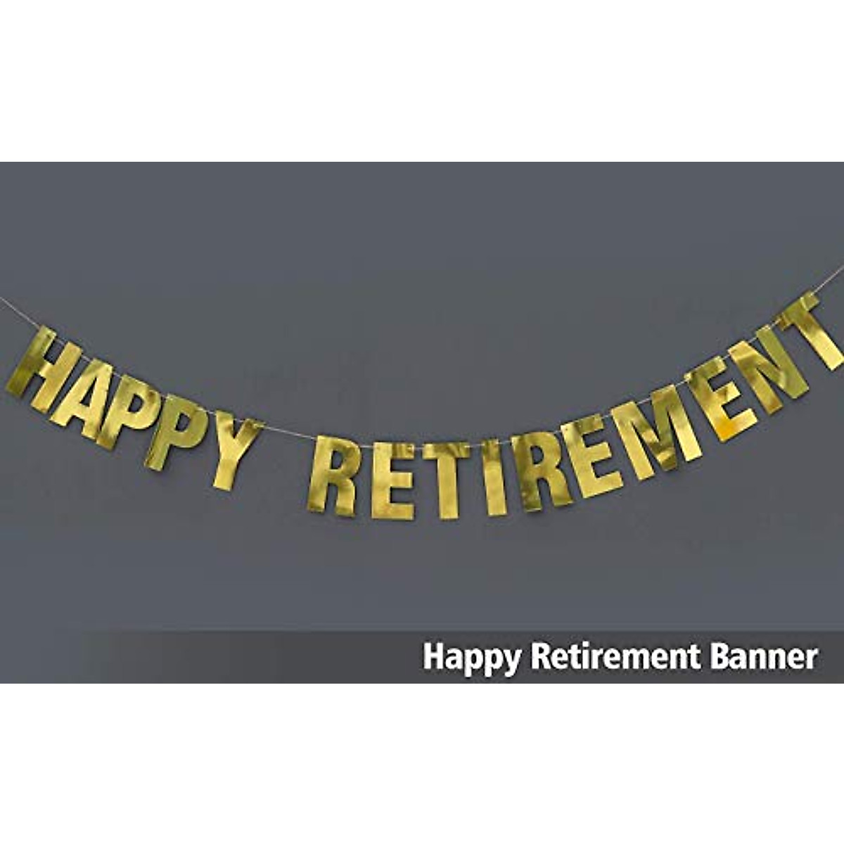 Happy Retirement Banner - Gold Banner - Retirement Decorations - Party Decorations - Retirement Party - Retirement - Celebrations - Funny Banner - Party Supplies - Celebrate Retirement