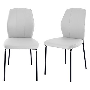 Zerifevni Set of 4 Dining Chair Modern Elegant Side Chairs Leather Durable Wide Cushion for Kitchen Room (4-White)