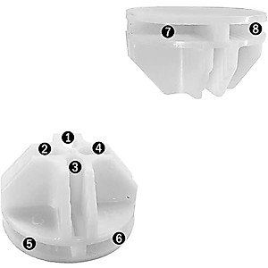 FUNLAX 24pcs Wire Cube Plastic Connectors for Cube Storage, Metal Grid Shelving Unit and Modular Closet Organizer outer diameter is 1.42 inches inner diameter is 0.16 inches (White)