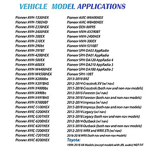 Radio Wiring Harness Pioneer Headunits Compatible with Toyota| Fits for All Non-JBL Toyota and Scion Models 1987-17(Does not Fits for JBL Cars) | Fits for 2016-19 Models (All BRZs)