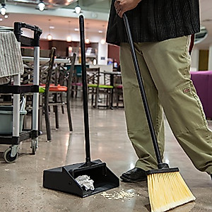 Carlisle FoodService Products 36141003 Duo-Pan Upright Lobby Pan, 30" Handle, Black (Pack of 6)