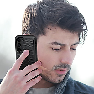 FNTCASE for Samsung Galaxy S23 Case: Dual Layer Heavy Duty Cell Phone Protective Cover Shockproof Rugged with Non-Slip Textured - Military Drop Protection Bumper Tough - 2023, 6.1inch Black Matte