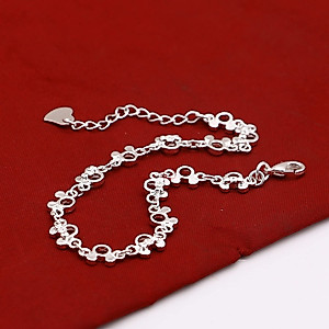 Dankadi Fashion Cute Mickey Bracelet for Women 925 Sterling Silver Adjustable Charm Jewelry Gift Birthday Gift For Women Wife Her (Fashion design)