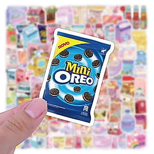 100PCS Food Drink Stickers for Kids Drink Girls Snack Pack Food Ins Can Be Used for Handbook Stickers Stationery Luggage Notes Stickers Decoration