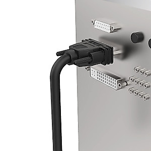 JUXINICE DB15 Male to Male Cable Foil Shielding and Tinned Copper Braid 5 Foot Black D-SUB 15 PIN RS232 Serial Cable 26AWG (5feet /1.5M, Male to Male)