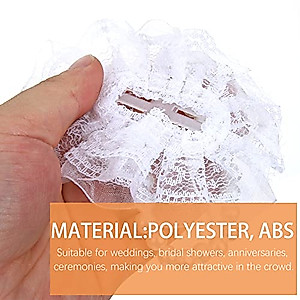 TEHAUX Bridal Wristband Pearl Bracelets Wrist Corsage Bride Accessories 12pcs Wedding Wrist Corsages Pearl Lace Corsage Wristlet Pearl Wedding Wristband Wrist Band for DIY Corsage Manual