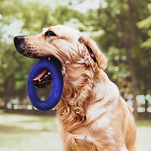 Tuff Pupper SuperChewy Tough Dog Ring Toy Strong Natural Rubber | Dog Chew Toy for Aggressive Chewers | Durable Tug Toy | Strong Dog Ring Toy | Large Breed Tested