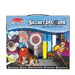 Melissa & Doug On the Go Secret Decoder Deluxe Activity Set and Super Sleuth Toy - Seek And Find Book, Kids Road Trip Essentials, Detective Kit, Travel Games For Ages 7+