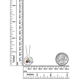 Gem Stone King 925 Sterling Silver Round Birthstones Circle Build Your Own Circle Pendant Necklace For Women With 18 Inch Chain