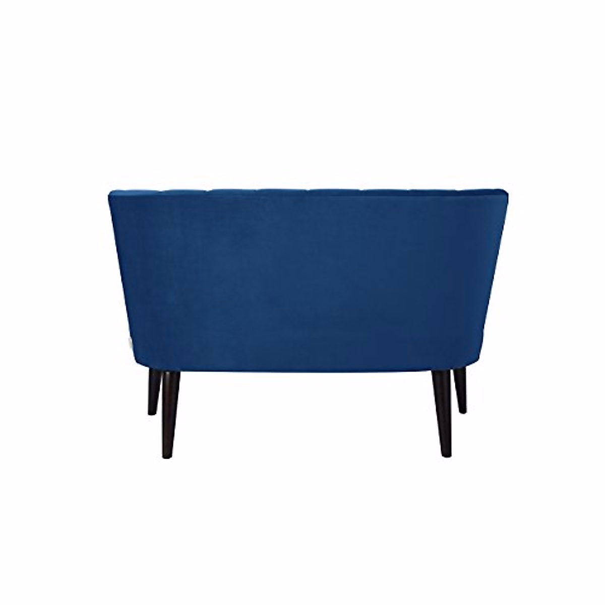 Jennifer Taylor Home Becca Channel and Button Tufted Settee, Navy Blue