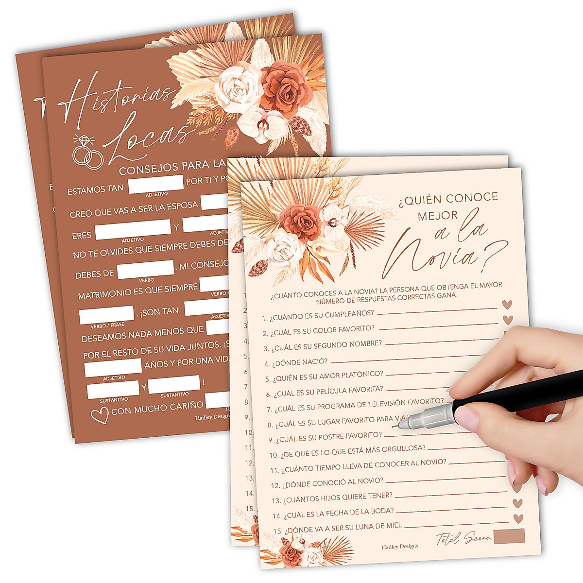 Boho Spanish Bridal Shower Games 20 Guests - Juegos Para Despedida De Soltera En Español, Wedding Shower Games, Hilarious Bridal Shower Games, Popular Bridal Shower Games Spanish Edition