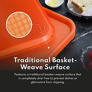 New Star Foodservice 24814 Orange Plastic Fast Food Tray, 14 by 18-Inch, Set of 12